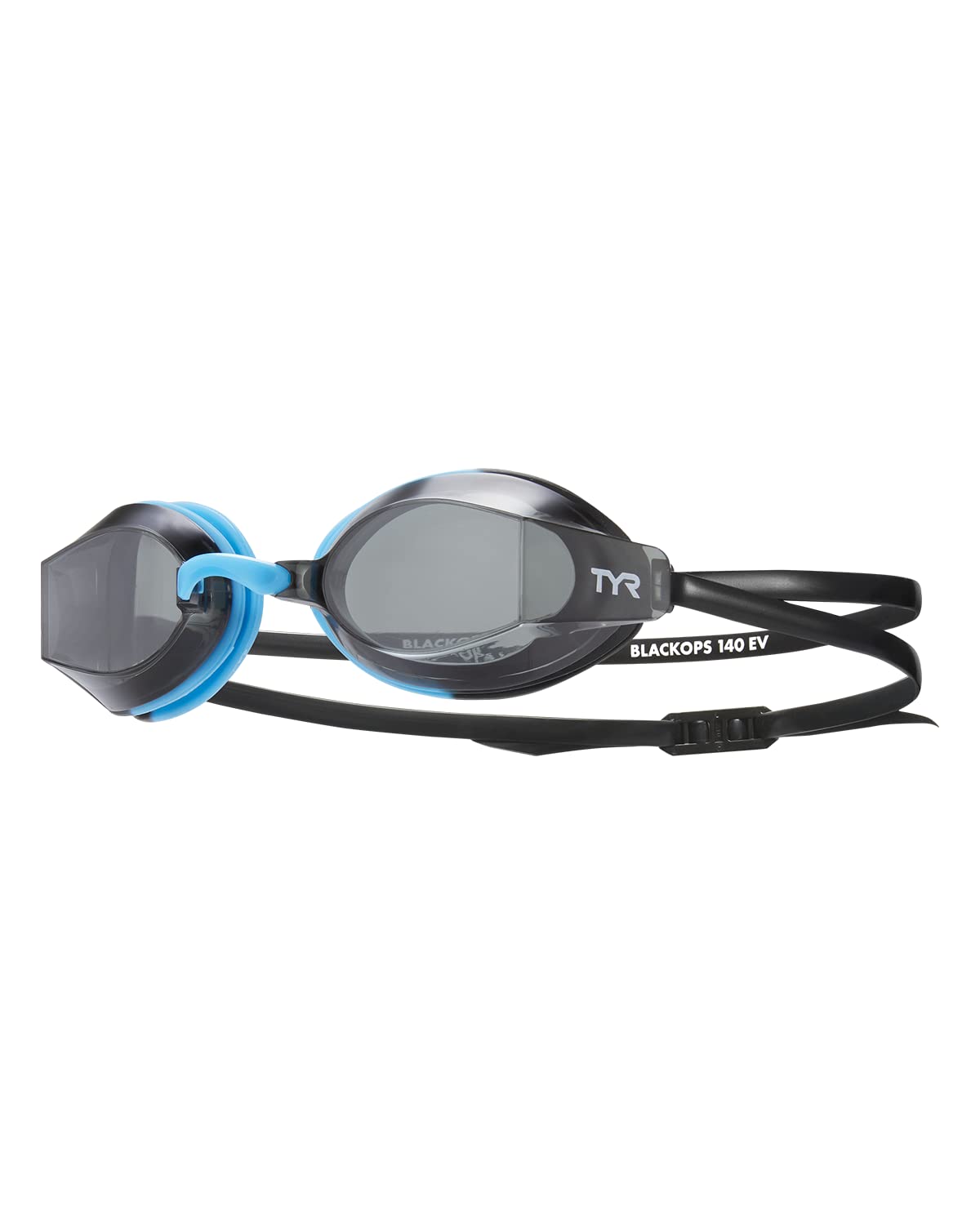 TYR Blackops 140 EV Racing Goggles Nano Fit, Smoke/Blue/Black