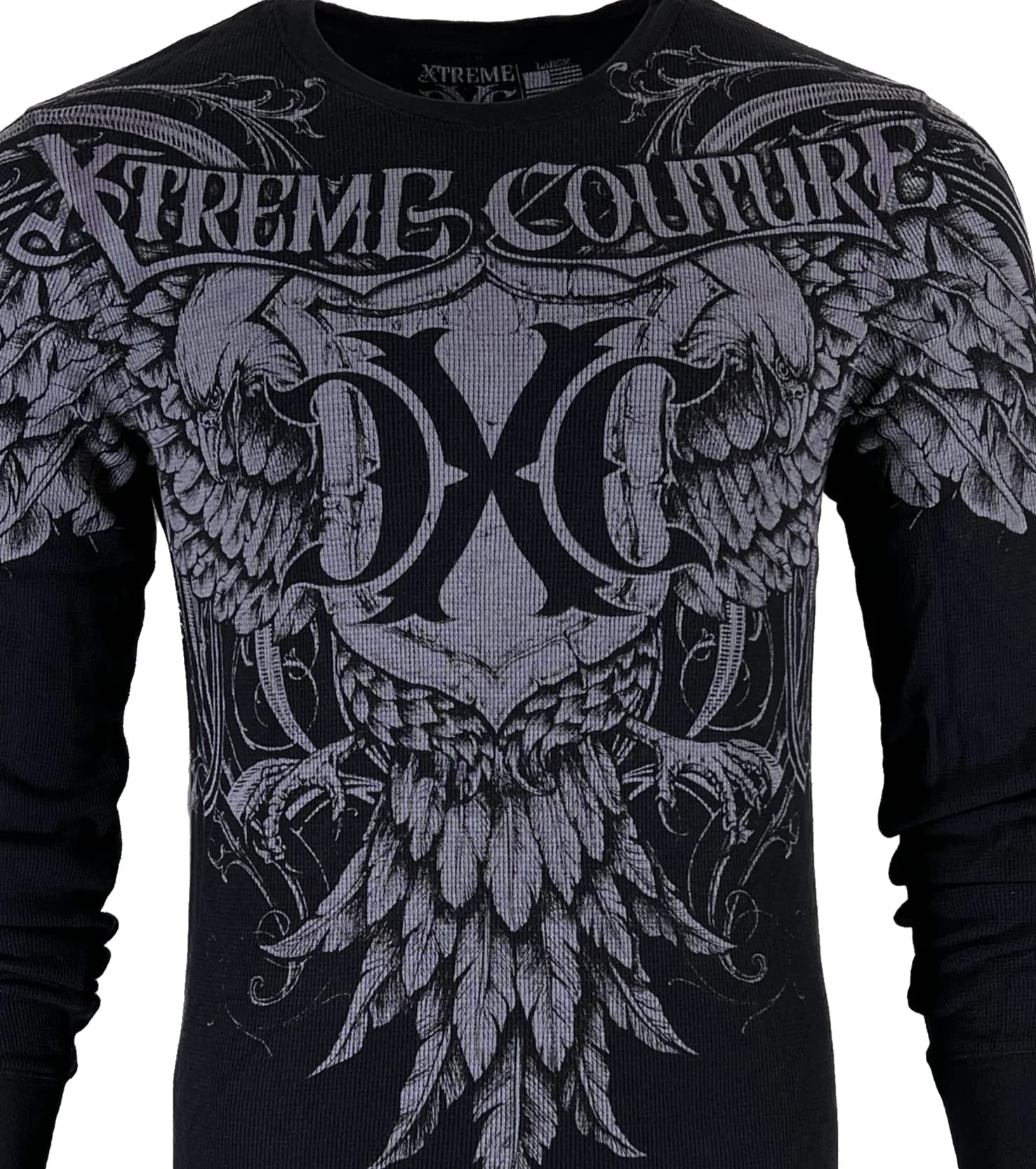 Xtreme Couture by Affliction Men's Thermal Shirt Daring Black XL
