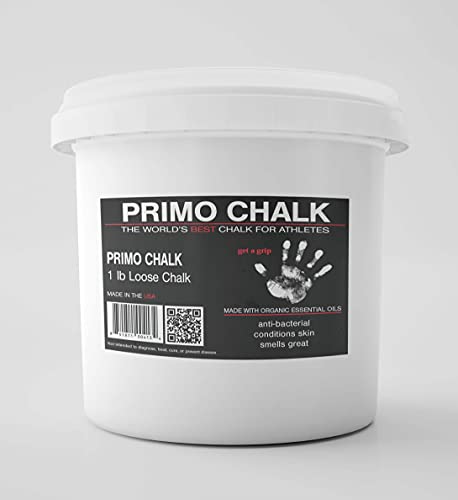 Primo Chalk - 1LBS Bucket - Fewer Applications Needed for Improved Focus on Weightlifting, Gymnastics, Rock Climbing, Gym