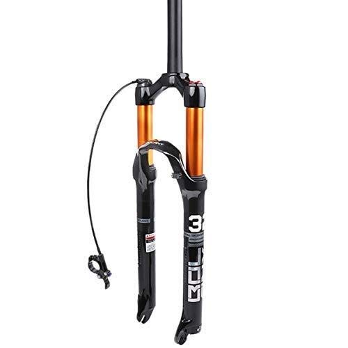 Suspension Mountain Bike,Bicycle MTB Aluminum Alloy Gas Fork Remote Lock Out Disc Brake Suspension Front Fork Gas Fork Accessories, Shoulder (Size : 29 inch)