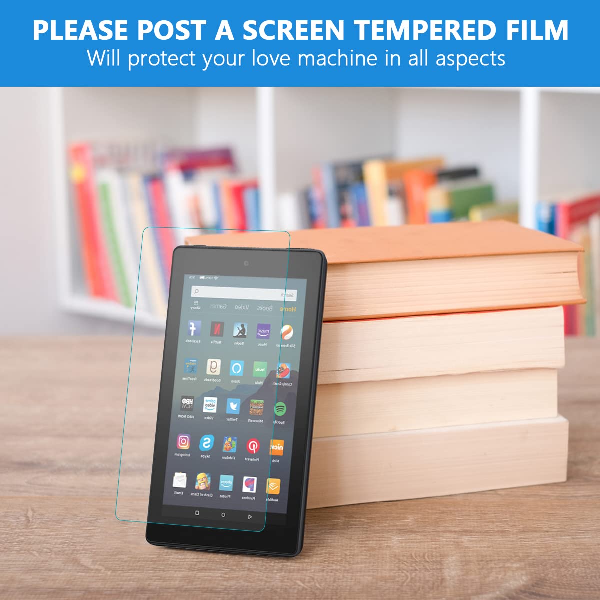 XinWoTuo Tempered Glass Screen Protector for 7 (9th / 7th Generation, 2019/2017 Model), HD/Scratch-Resistant/Anti-Fingerprint/2Pcs