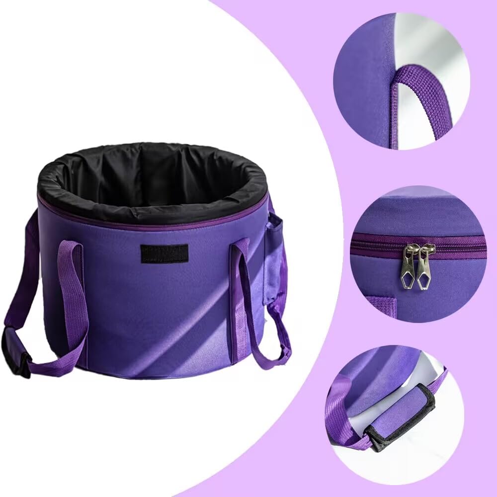 YongFei Purple Heavy Duty Sponge Padded Crystal Singing Bowl Case for 6-12 inch 8-14inch Sound Bowls… (6-12inch 2pc bag)