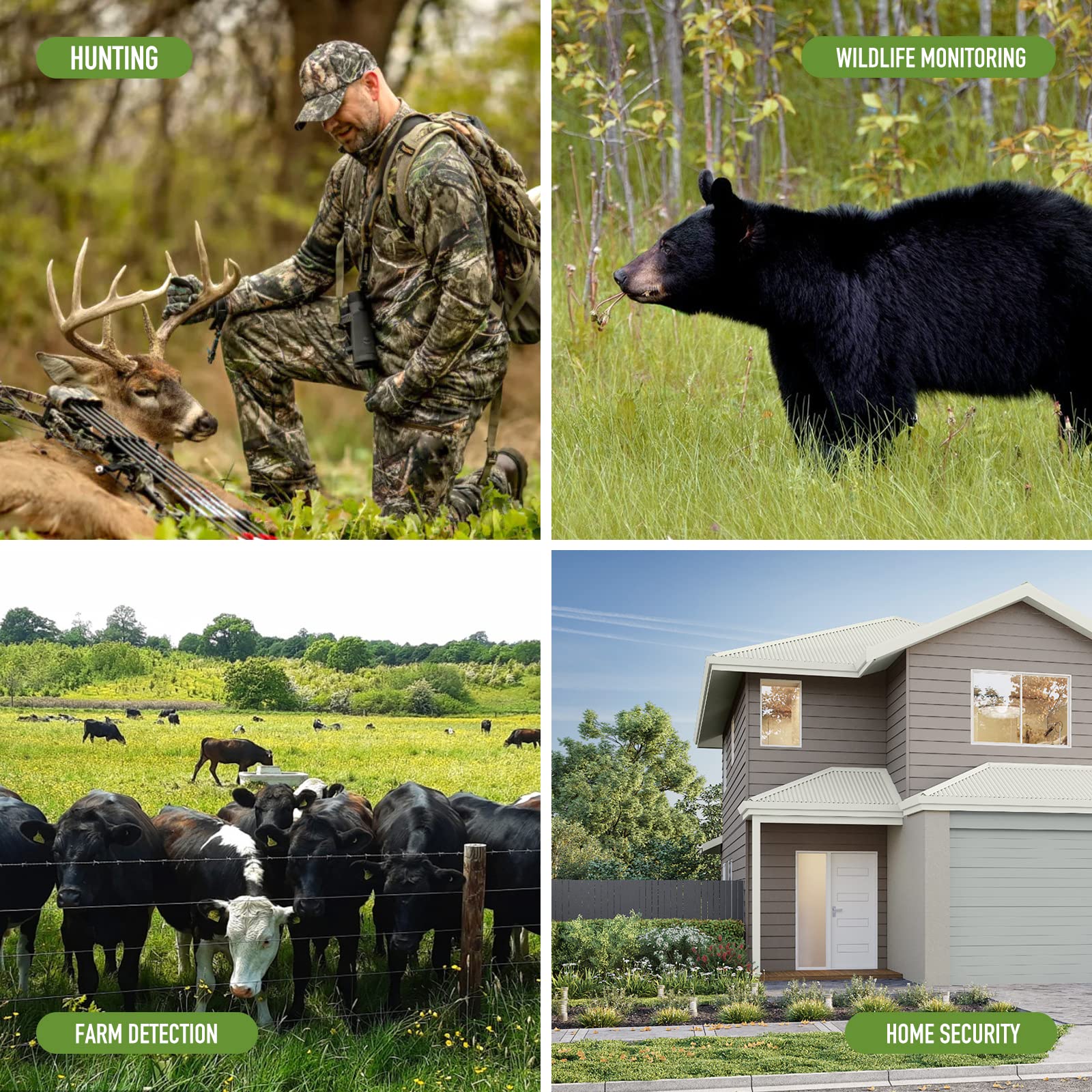 Trail Camera 1080P 24MP IP66 Waterproof with Night Vision Clear 100ft Motion Activated 0.1s Trigger Time Continuous Shooting LCD with Glow Hunting Gear Trail Game Camera