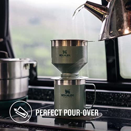 Stanley Perfect Brew Pour Over - Makes 1-6 Cups - Reusable Filter - No Disposable Paper Filters Needed - Compatible with Stanley Bottles - BPA-Free - Easy-clean Stainless Steel & Detachable Filter