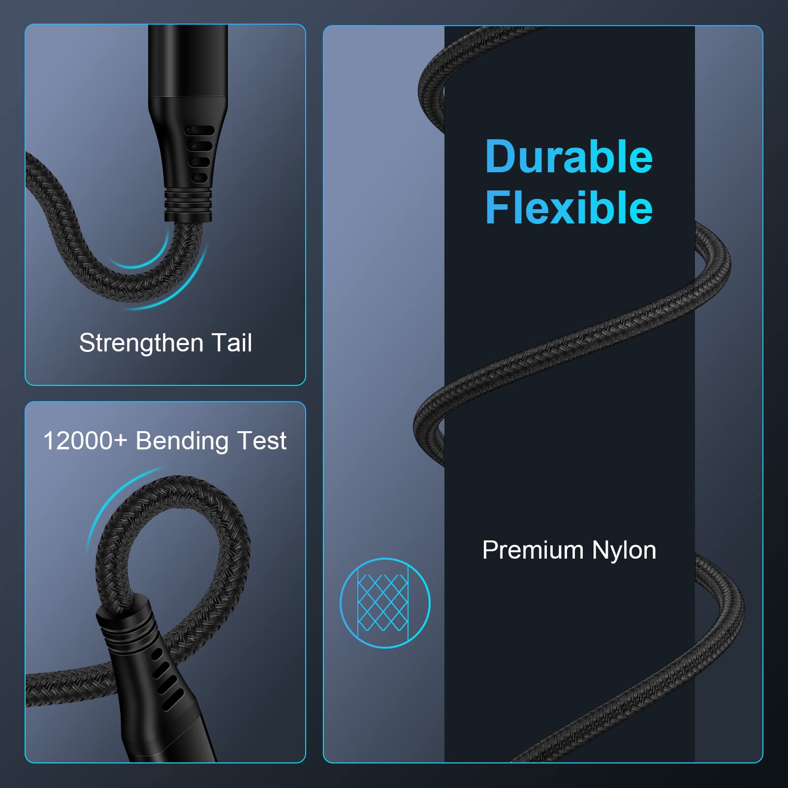 Type C Android Charger Super Fast Charging Block for Samsung Galaxy A15 A14 5G A54 S24 S23 Ultra S22 S21 S20 S10 A03S,48W Dual Port Car Adapter Quick Charger USB C Wall Charger with 3+6FT USB C Cable
