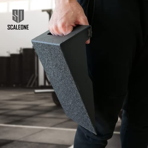 Squat Wedge - Metal Slant Board with Towel - Knees Over Toes Wedge Blocks - Incline Board for Squats, Deadlift & Lunges - Heel Elevated Squats & Calf Stretching - Physical Therapy & Exercise Equipment