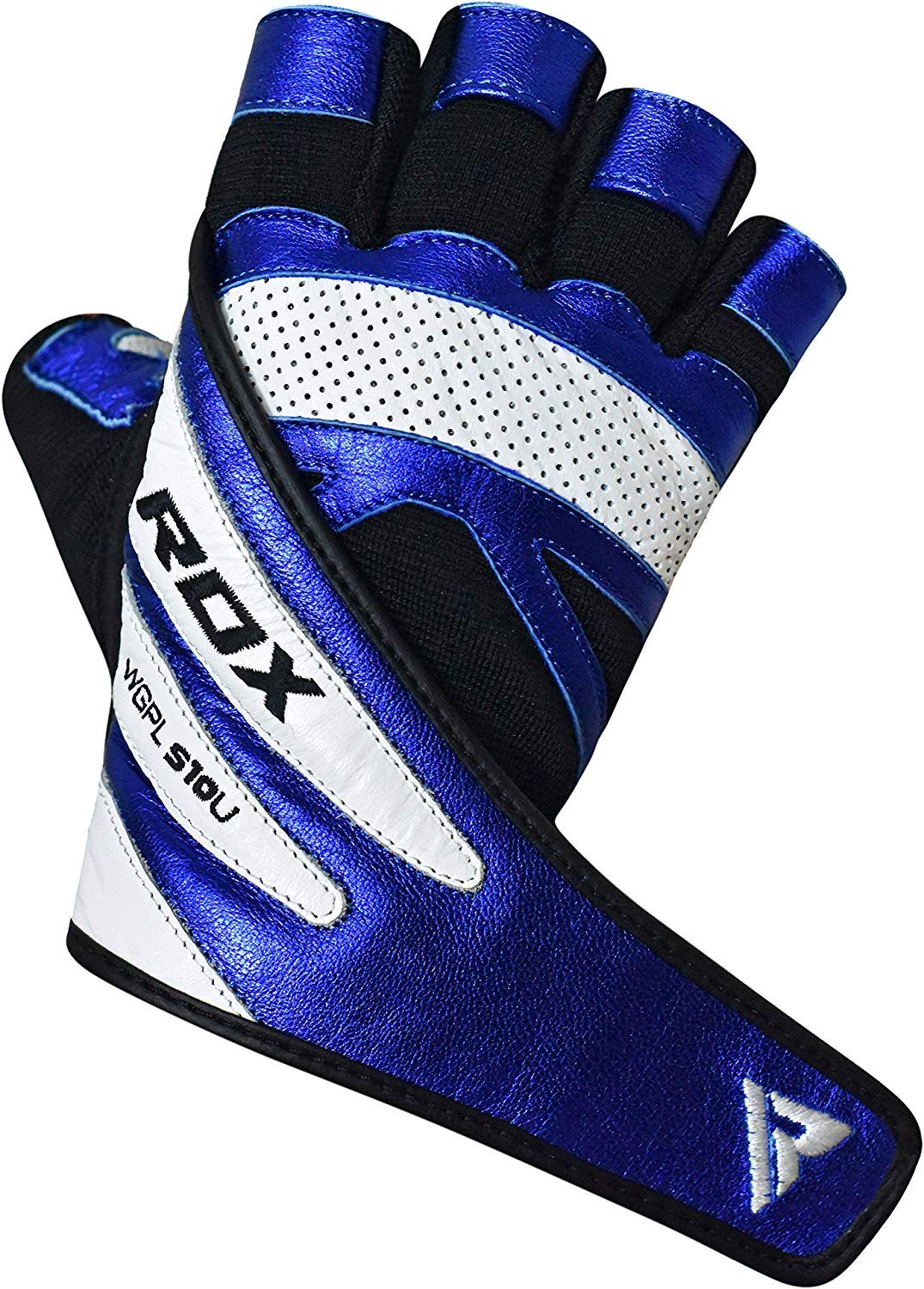 RDX Cow Hide Leather Weight Lifting Gym, Wrist Support Fitness Crossfit Exercise Bodybuilding Training Workout Sport, Gloves