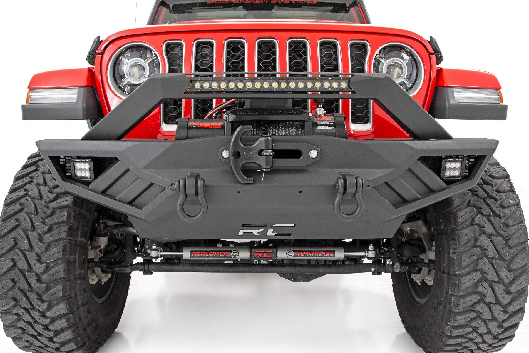 Rough Country Full Width Off-Road Front Bumper for 07-24 Jeep JK,JL,JT - 10645A