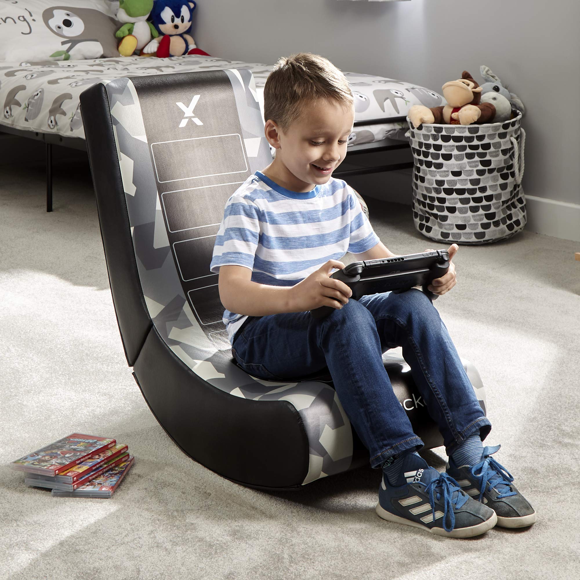 X-Rocker Video Rocker - Camo Grey