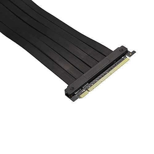 QINGSEA Q High Speed PCI Express Riser Card PCI-E 3.0 x 16 Riser Card Extender Ribbon Flexible Extension Cable 90 Degree for Computer Graphic Cards (30CM)