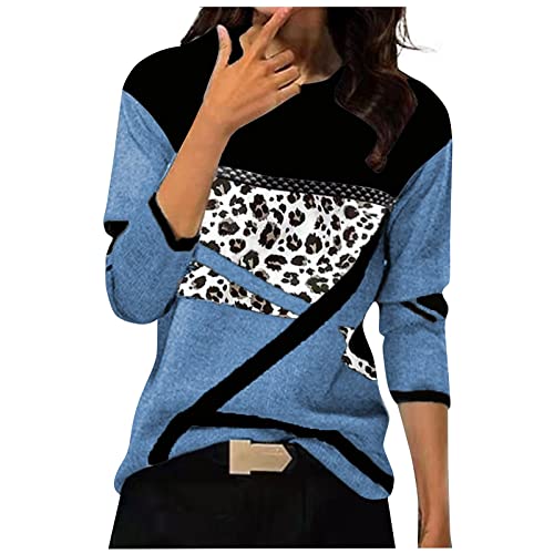 YYQXIiyty Women's Casual Printing Blouses Cute Autumn and Winter Round Neck Pullover Fashion Long Sleeve Sweatshirt