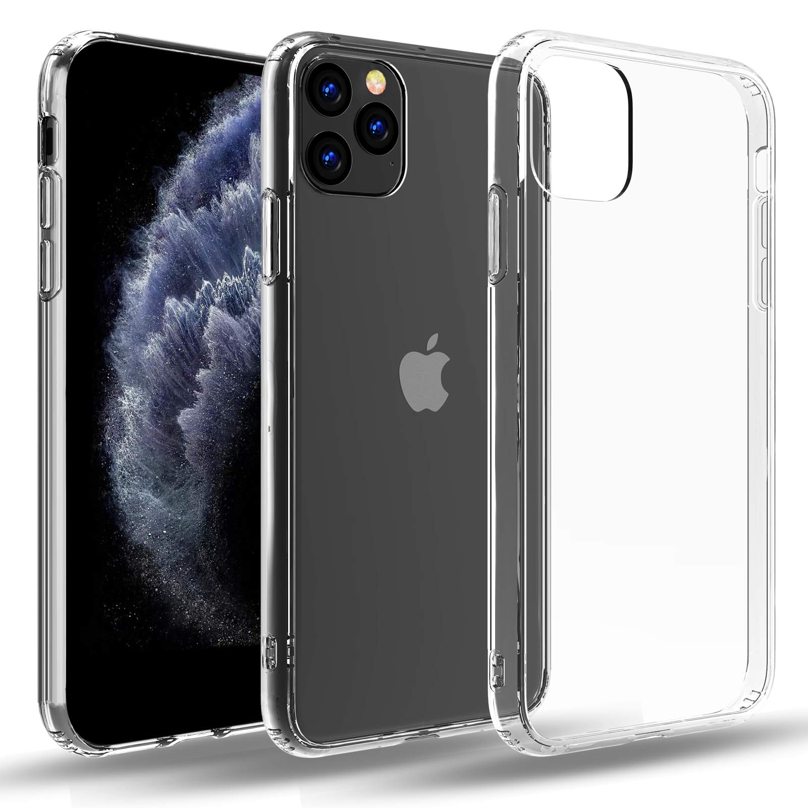 Restoo Designed for iPhone 11 Pro Max Clear Case,Crystal Slim-fit Soft TPU with 4 [Shock-Absorption] Corners Case for iPhone 11 Pro Max 6.5 inch,Clear