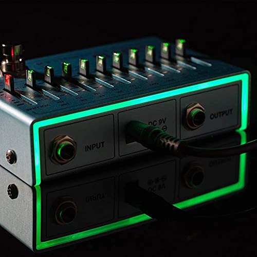 WYFDP Controller Equalizer 10 Band EQ Pedal for Guitar & Bass True Bypass 31.25Hz to 16kHz Equalizer Effect Pedal