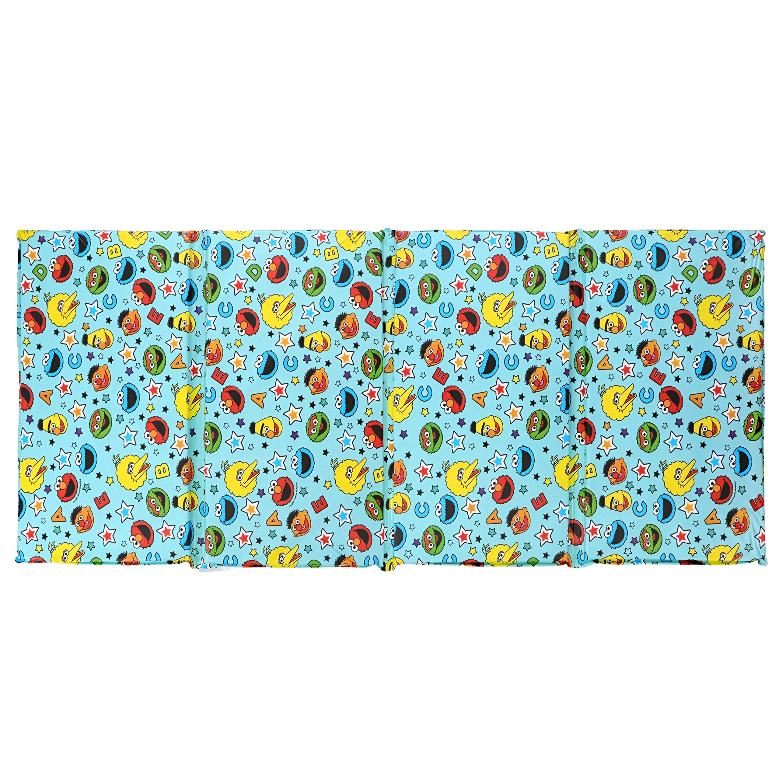 Sesame Street Cushioned Activity & Nap Mat - Elmo, Big Bird, Cookie, Burt, Ernie, & Oscar The Grouch