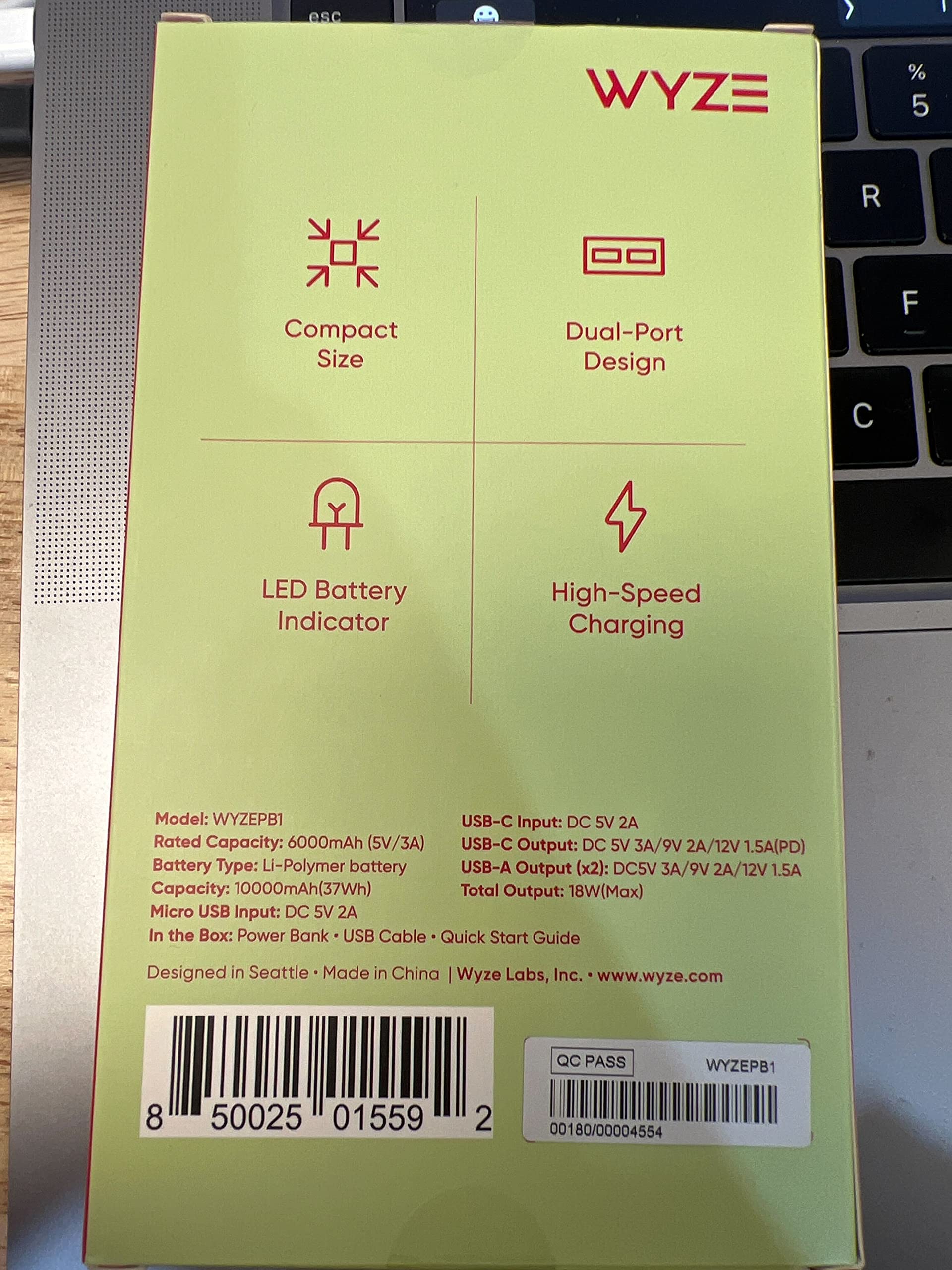 WYZE Power Bank 10000mAh