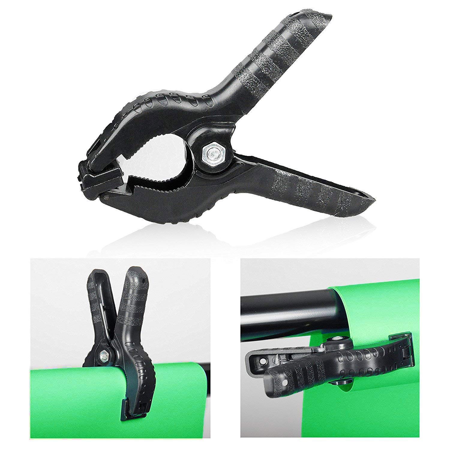 SLOW DOLPHIN Photo Background Support System with Backdrop Stand Kit, 100% Pure Muslin 6.5 Ft x 10 Ft Chromakey Green Screen Backdrop,Clamp, Carry Bag for Photography Video Studio