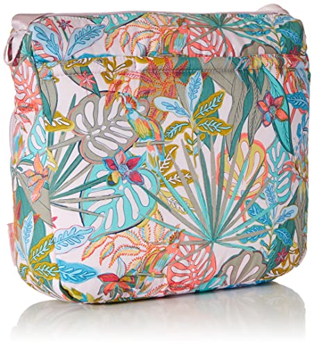 Vera Bradley Women's Cotton Utility Crossbody Purse, Rain Forest Canopy - Recycled Cotton, One Size