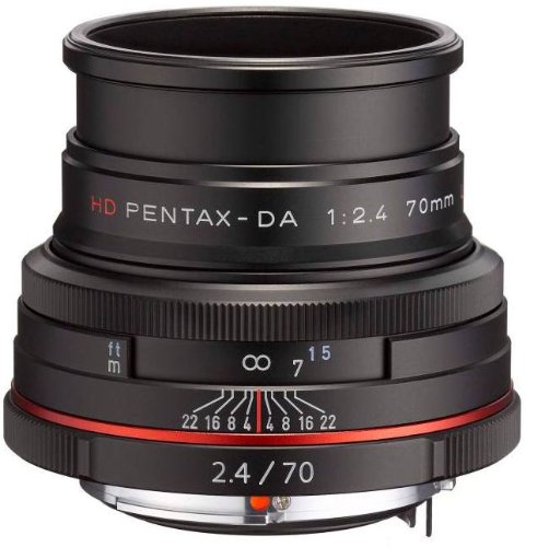 Pentax K-Mount HD DA 70mm f/2.4 70-70mm Fixed Lens for Pentax KAF Cameras (Limited Black)