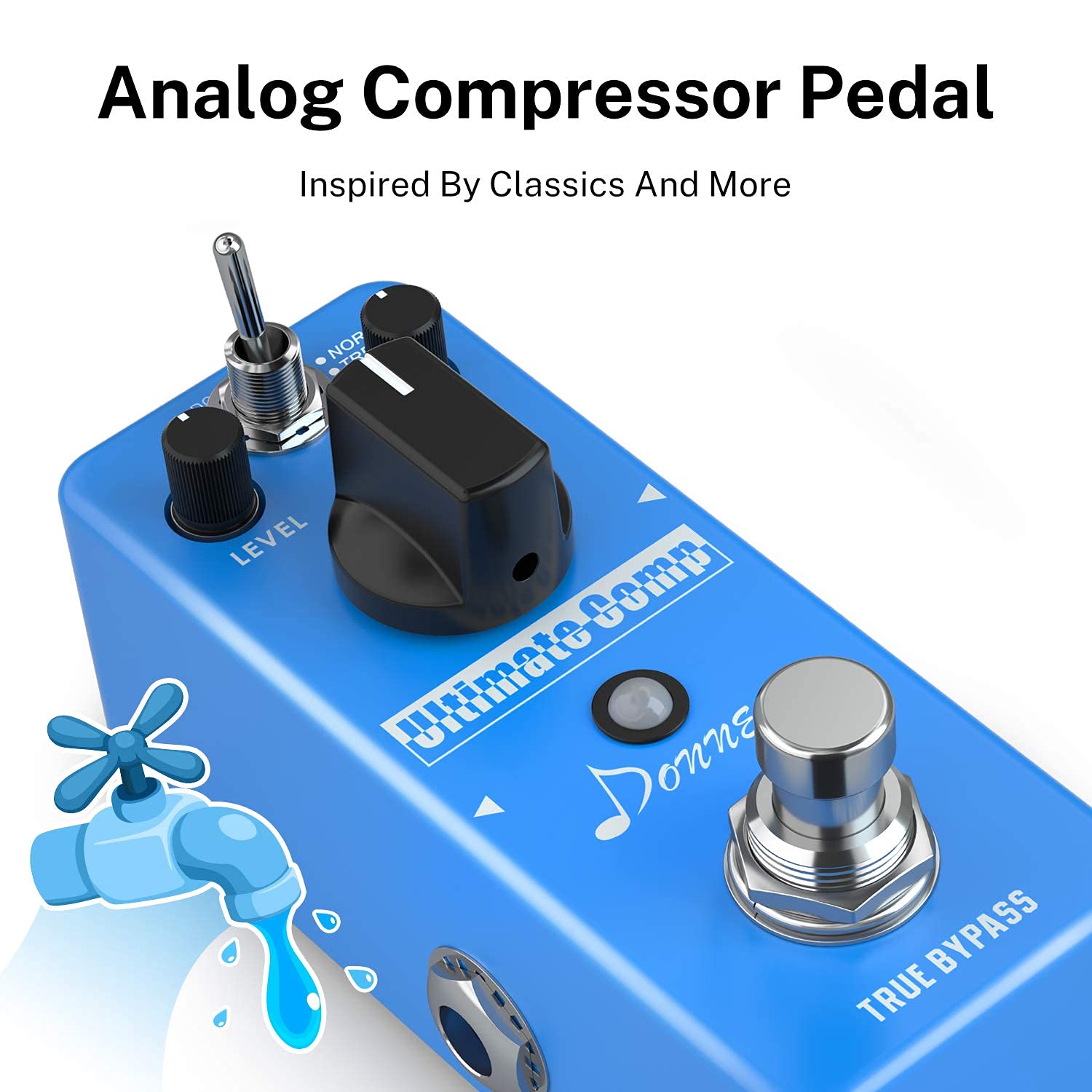 Ultimate 2 Modes Compression Effect Pedal & Donner DPA-1 Guitar Pedal Power Supply Adapter