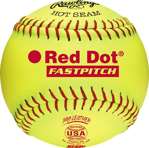Rawlings | Official RED DOT Fastpitch Softball | 12" USA / NFHS | PX2RYLAH | 12 Count