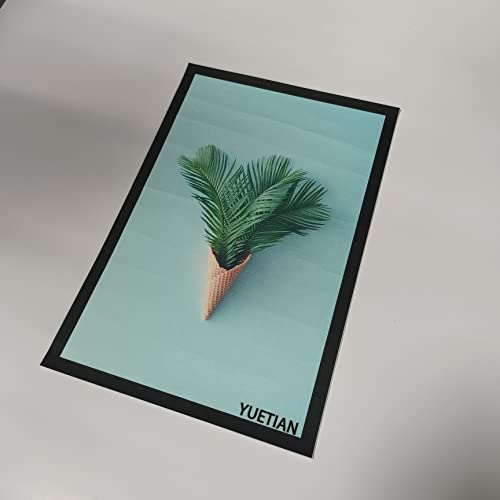 YUETIAN Original art pictures on canvas, Framed Plant Canvas Wall Art Decor
