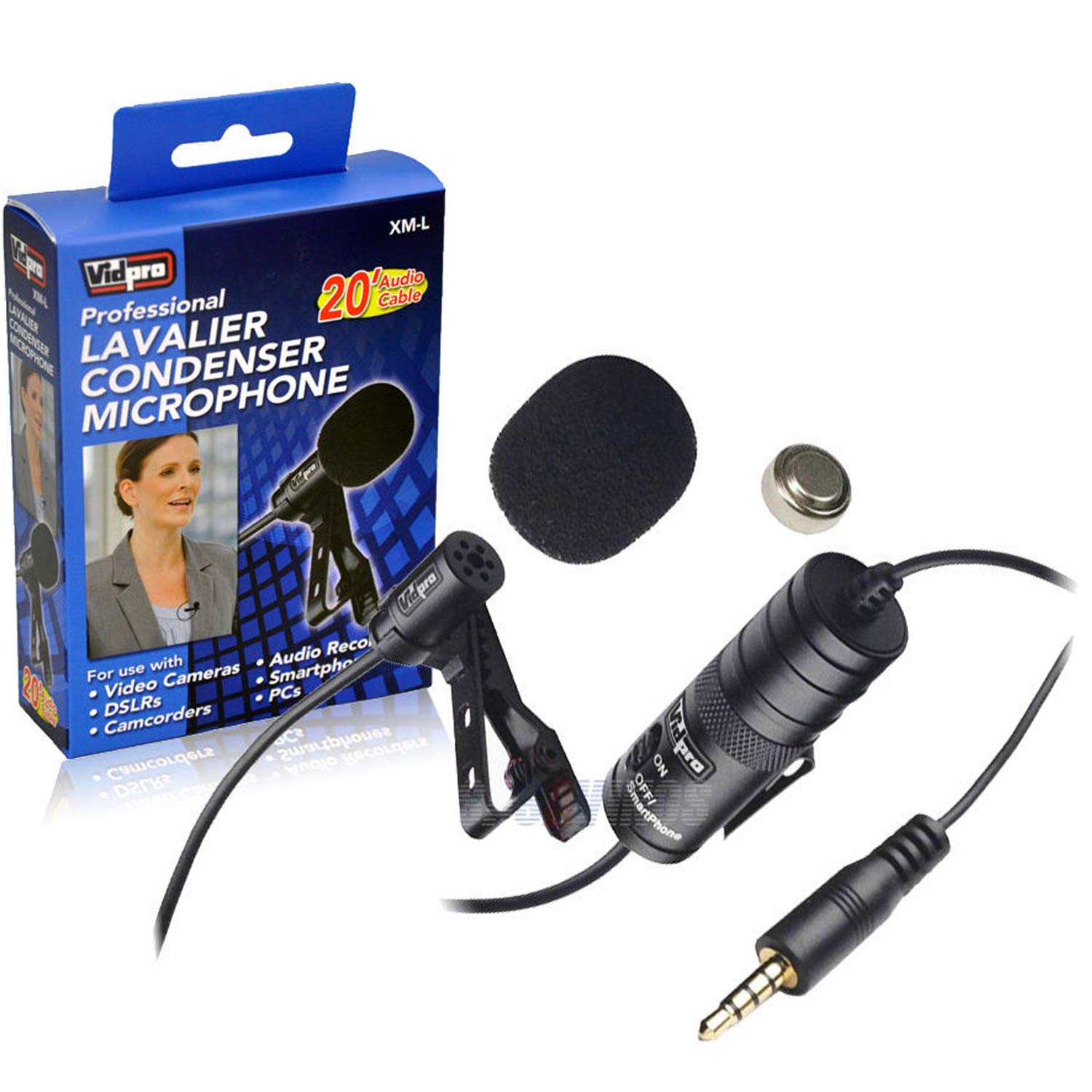 Zoom H1n Digital Handy Recorder with Vidpro XM-L Lavalier Condenser Microphone