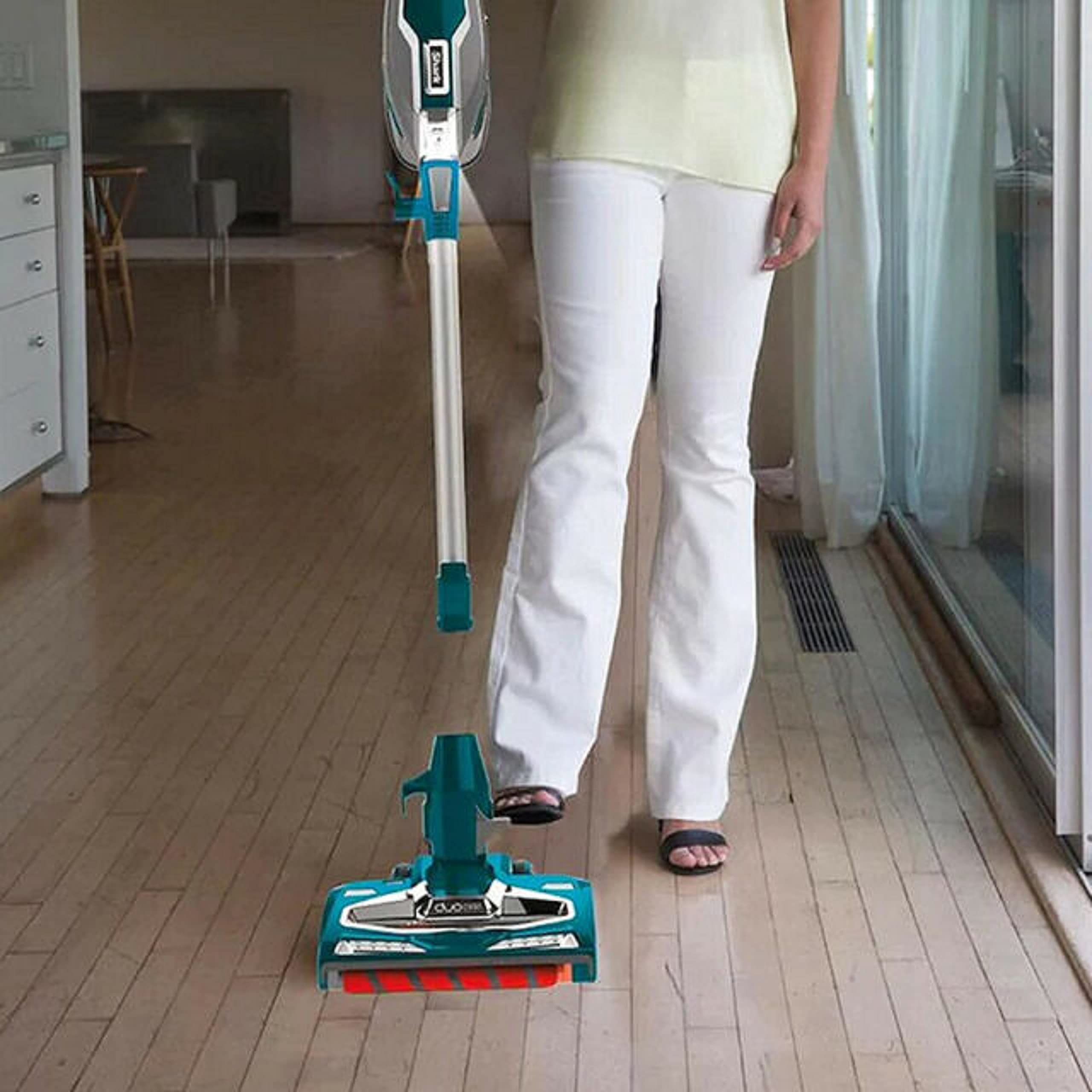 Shark Rocket DuoClean Ultra-Light Corded Bagless Carpet and Hard Floor with Hand Vacuum, Blue (Renewed), Green (Renewed)