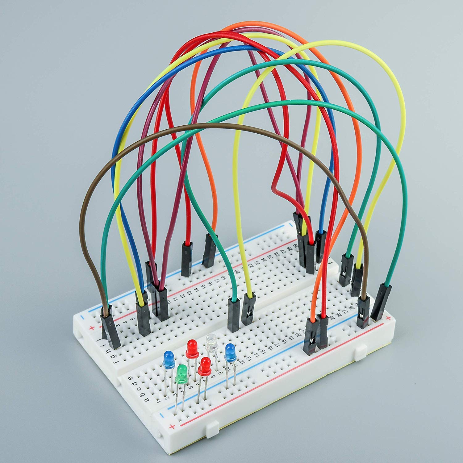 SaharaMicro Breadboard Solderless Prototype PCB Board (3 pcs) – 400 Pin Tie Points with 2 Power Rails and Double Sided Tape for Raspberry Pi and Arduino DIY Kit - 3Pcs