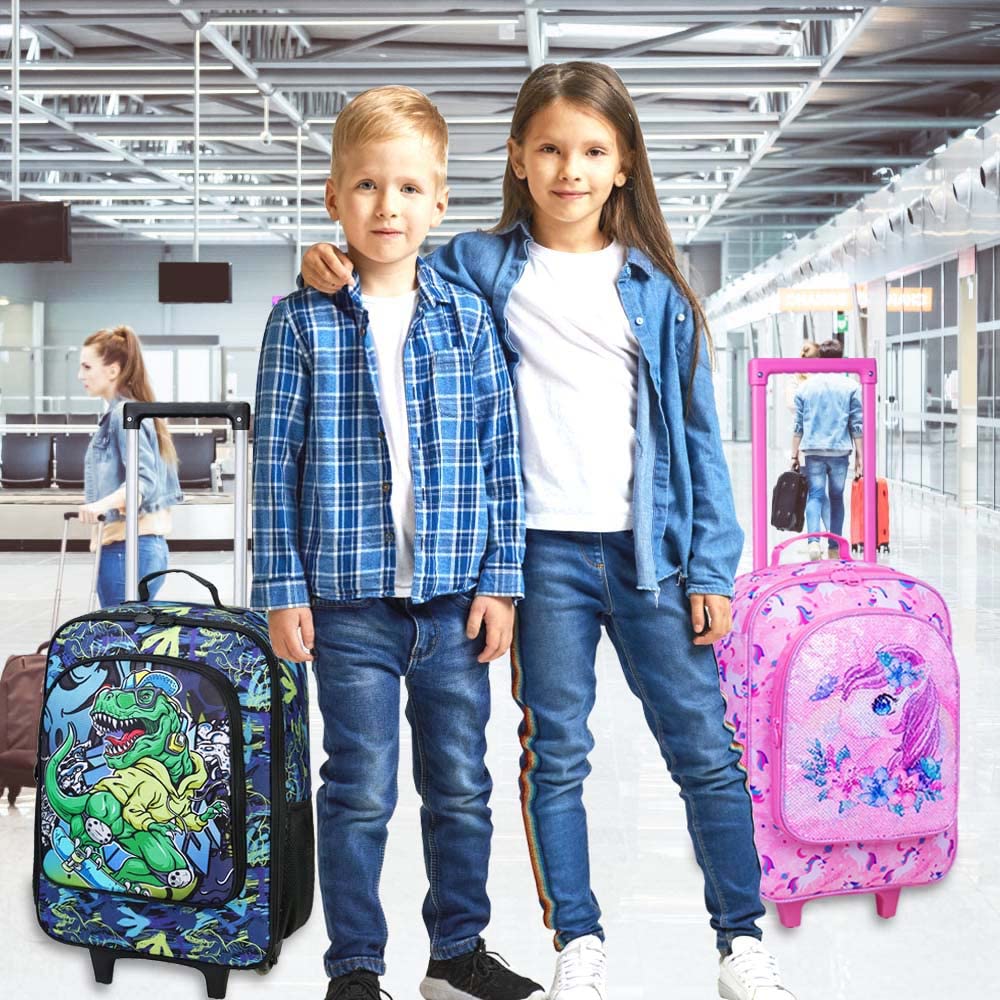 UFNDC Kids Luggage for Girls, Unicorn Suitcase Rolling with Wheels,Travel Carry on for Children Toddler elementary