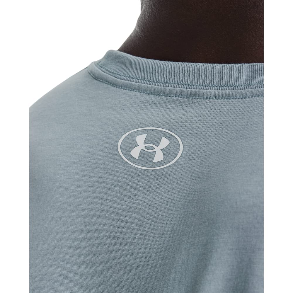 Under Armour Men's Sportstyle Logo Short Sleeve T-Shirt, (465) Harbor Blue / / White, X-Large
