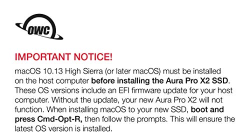 OWC 480GB Aura Pro X2 SSD Compatible with MacBook Air (Mid 2013-2017), and MacBook Pro (Retina, Late 2013 - Mid 2015), and Mac Mini (Late 2014)