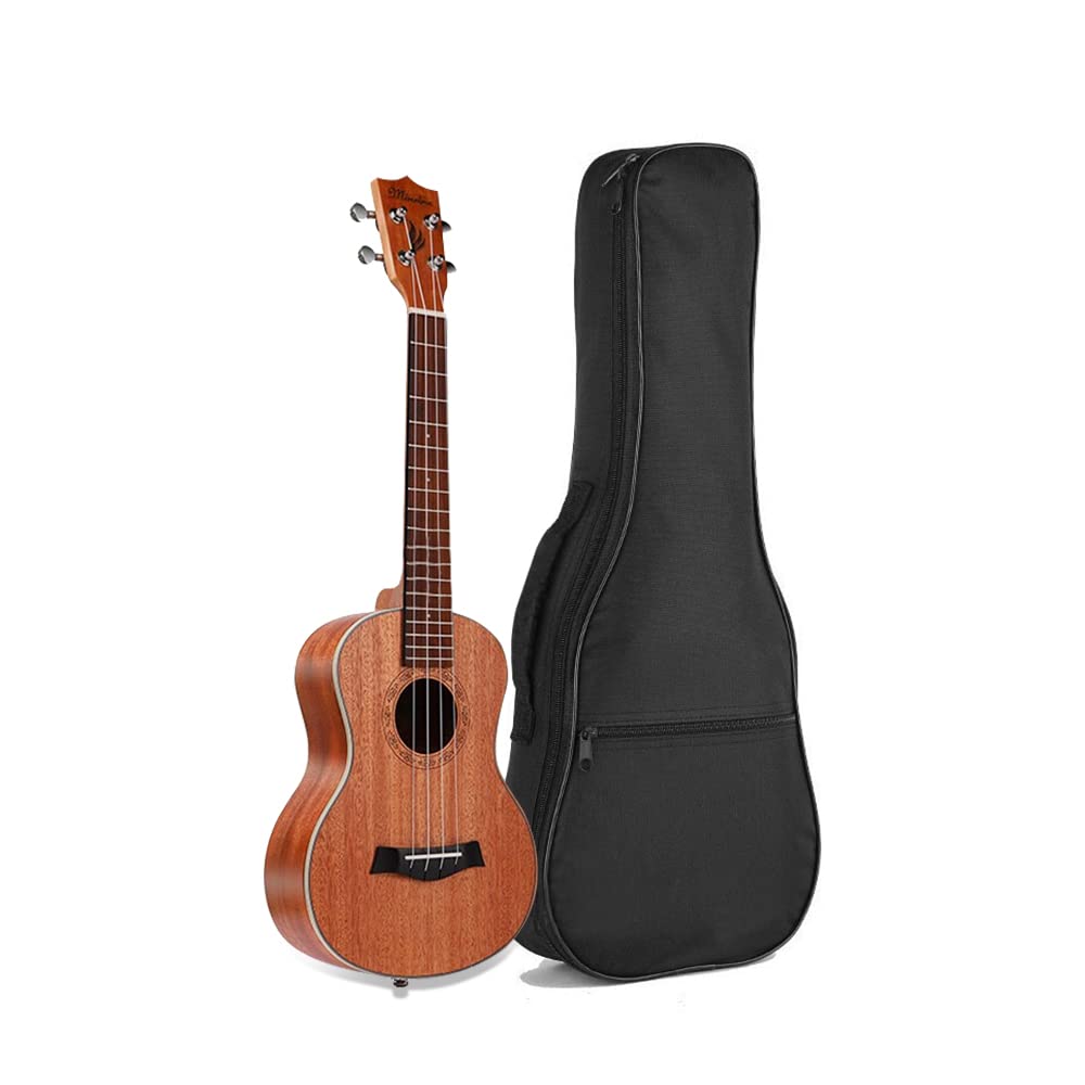 Ukulele Case, Black Ukulele Bag for 21 23 26 Inch Ukulele, Waterproof Durable Ukulele Padded Bag with Adjustable Straps for Concert, Soprano, Tenor (21 Inch)