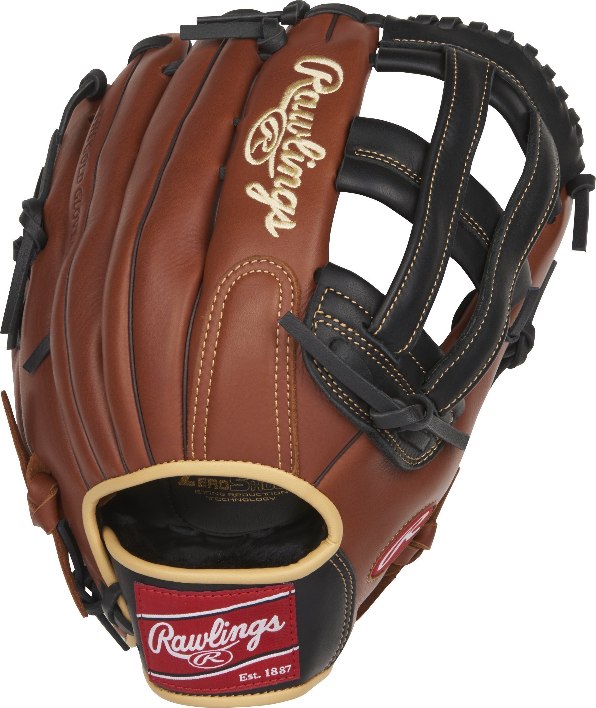 Rawlings Sandlot Series Leather Pro H Web Baseball Glove, Right Hand Throw, 12-3/4", Regular