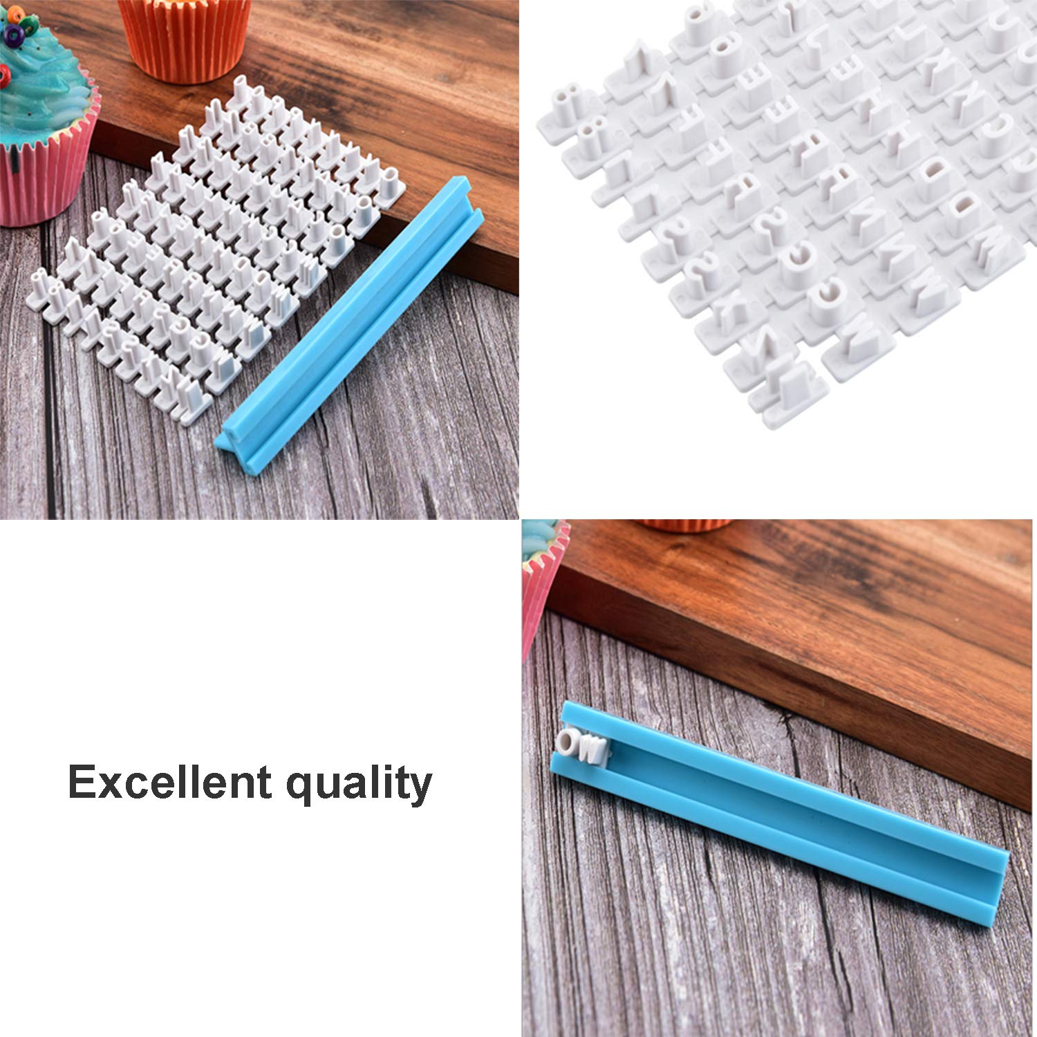YouU Alphabet Number Cookie Biscuit Letter Stamp Alphabet Cookie Stamp Set for Cookie Decorations Embosser Cutter Fondant DIY Tool