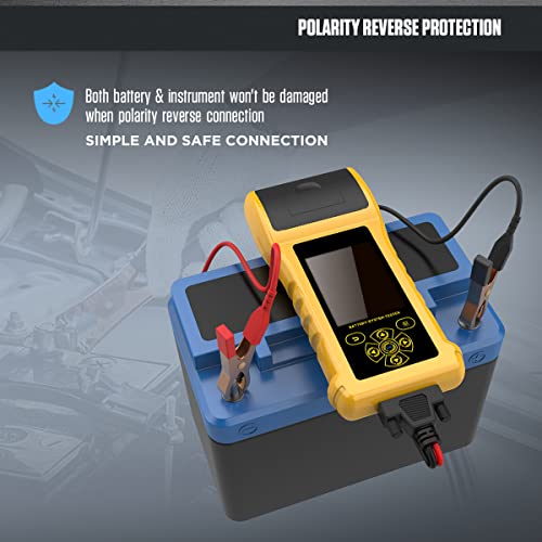QPKING Automotive Battery System Testers BT760 6-32V Car Battery Anaalyzer 30-2000 CCA Battery Load Tester for Vehicles Heavy Duty Trucks Motorcycles with 3 Rolls Printer Paper