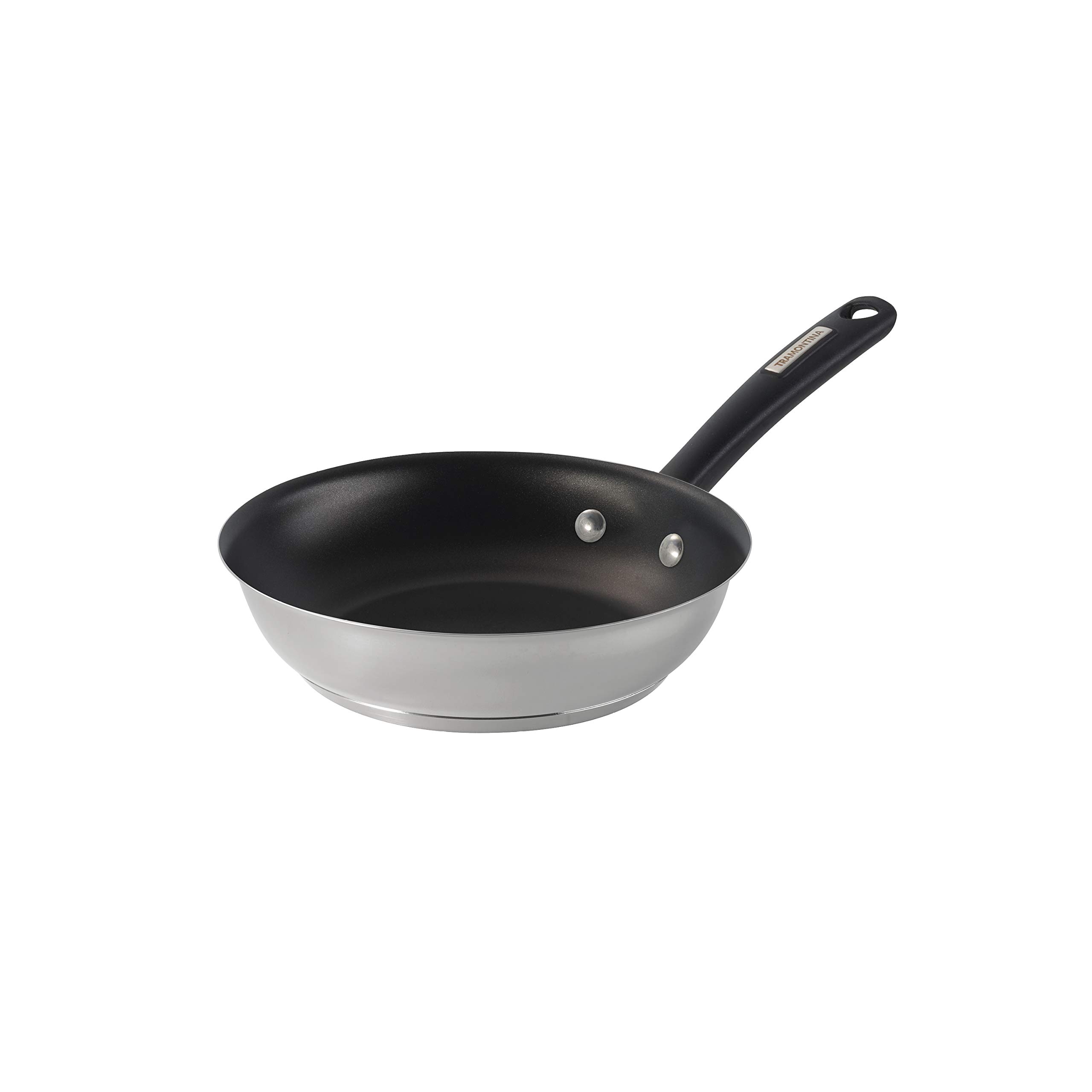 Tramontina Duo Fry Pan with Nonstick Interior Stainless Steel 8 inch, 80154/063DS
