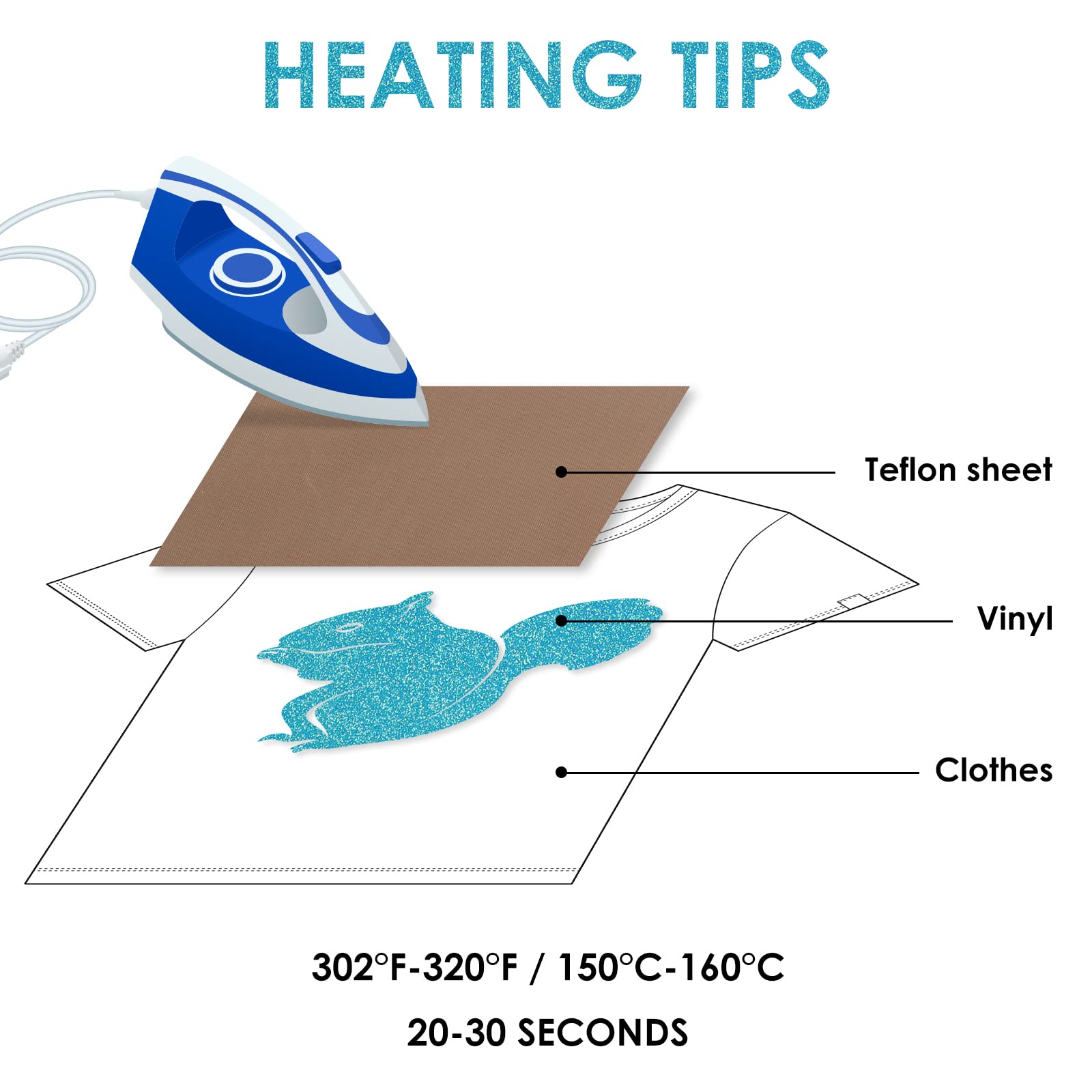 SGHUO 16 Pack Glitter HTV Heat Transfer Vinyl
