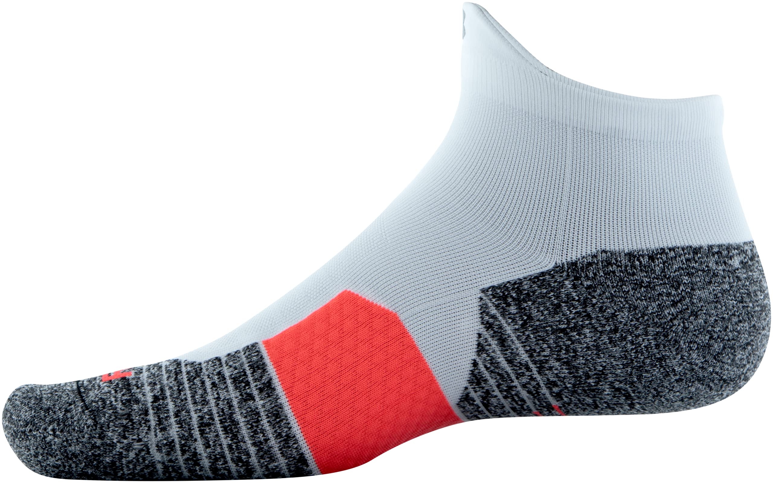 Under Armour Unisex-Adult Run Cushion Quarter Socks, Multipairs, White (3-Pairs), Large