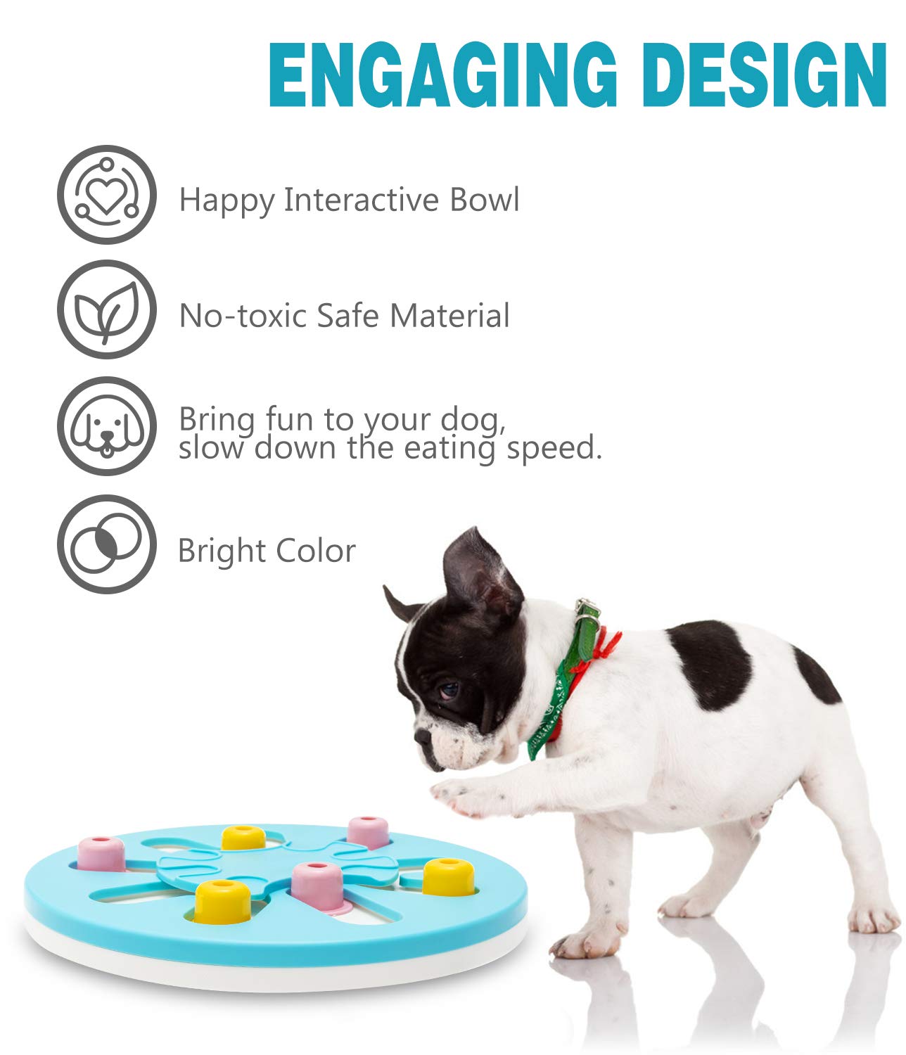 SCIROKKO Dog Puzzle Toy - Dog Smart Beginner - Stimulating Interactive Treat Dispensing Game Toy Box for Puppy Dogs, Advanced Slow Feeder to Improved Dog's IQ