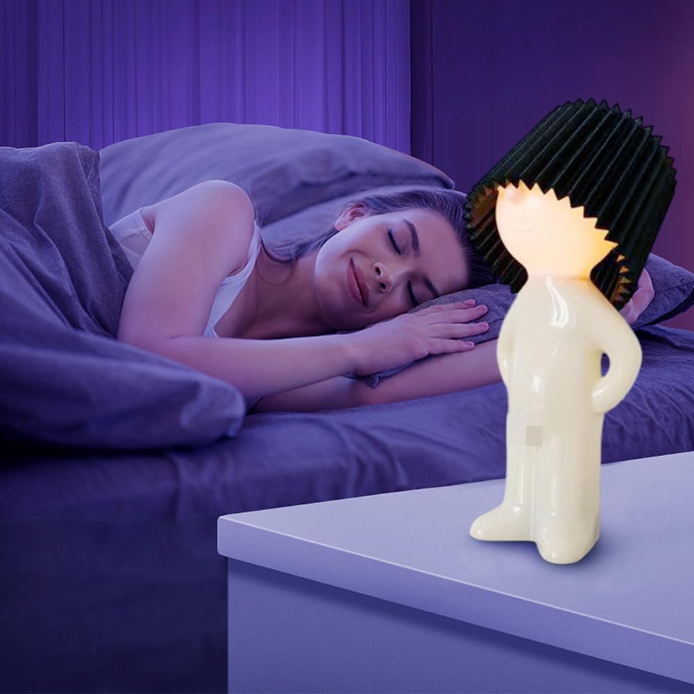 swertoy A Little Shy Man Creative Lamp, A Little Naughty Boy Desk Lamp, Bedside Night Light, Small Night Lights Home Decoration Novelty Gift (Yellow)