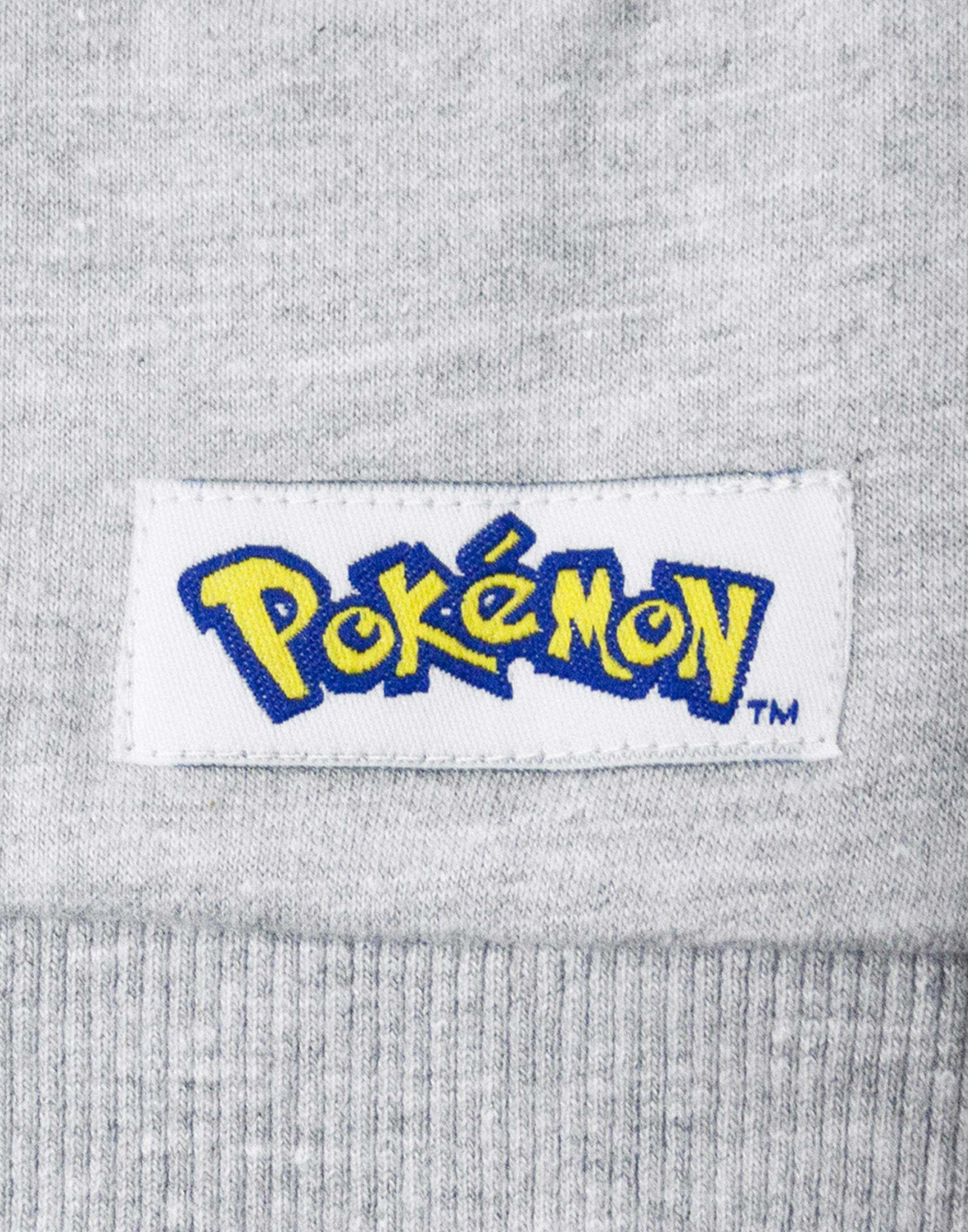 Pokemon Boys Hoodie Zip Up Grey Long Sleeve Hooded Sweater 7-8 Years