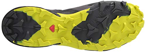 Salomon Cross MID Gore-TEX Hiking Boots for Men, Magnet/Black/Lime Punch, 11