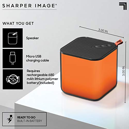 Sharper Image Mini Color Changing Speaker, Sync to Smartphone or Tablet with Bluetooth, Impressive Sound Quality, Stream 4 Hours per Charge, Rechargeable, LED, Speakerphone