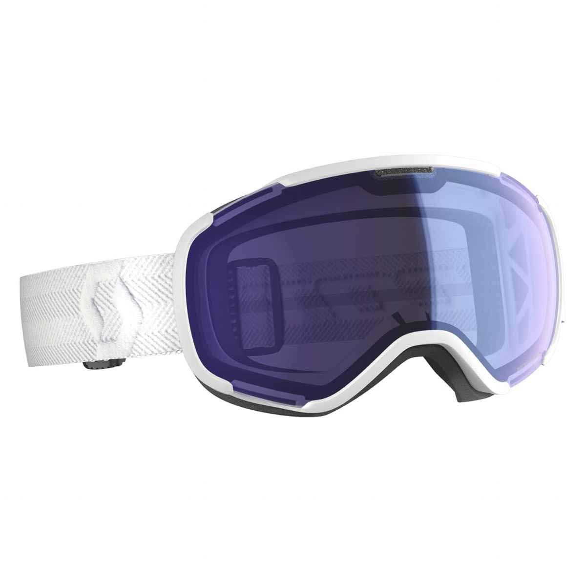 Scott Faze II Snow Goggles (White / Illuminated Blue Chrome, One Size) - 2022