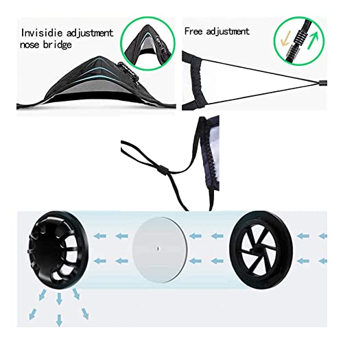 Reusable and Breathable Face Bandanas with Breathing Valve & 20pcs Activated Carbon Filters (4pcs+20filters)