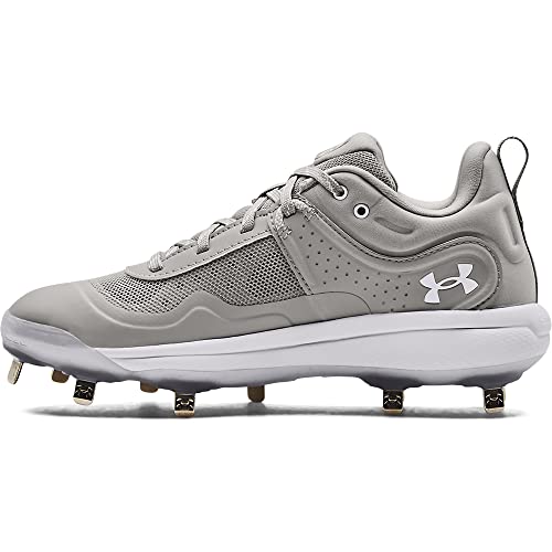 Under Armour Women's Glyde MT, (105) Baseball Gray/Baseball Gray/White, 9, US