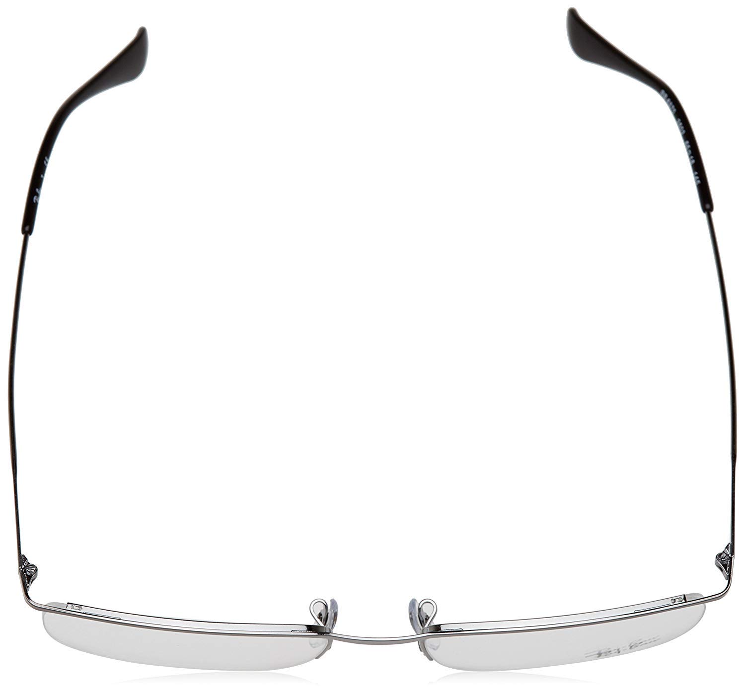 Ray-Ban Men's RX6370 Rectangular Prescription Eyeglass Frames, Gunmetal/Demo Lens, 55 mm