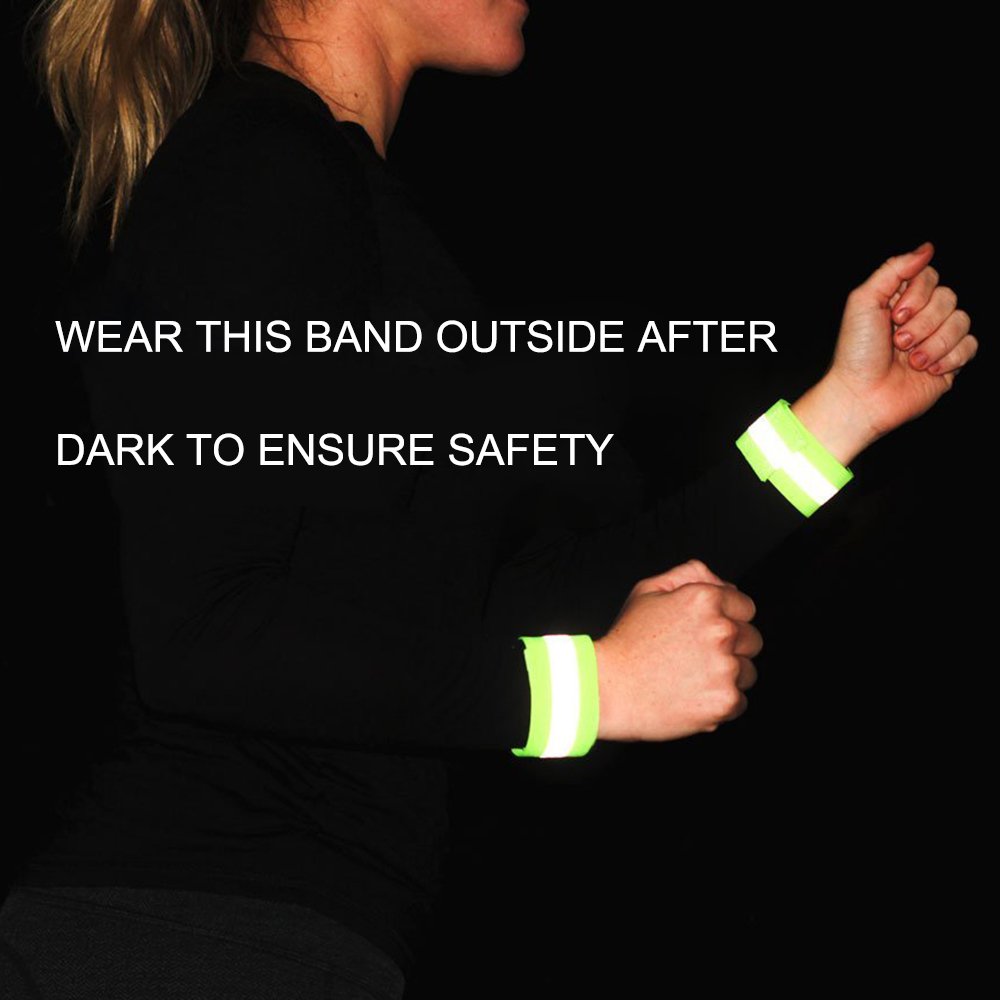 SHEEHAN 4PCS Reflective Wristband/Belt/Armband/Ankle Strap, Suitable for Runners, Walkers, Cyclists and Bike Trousers