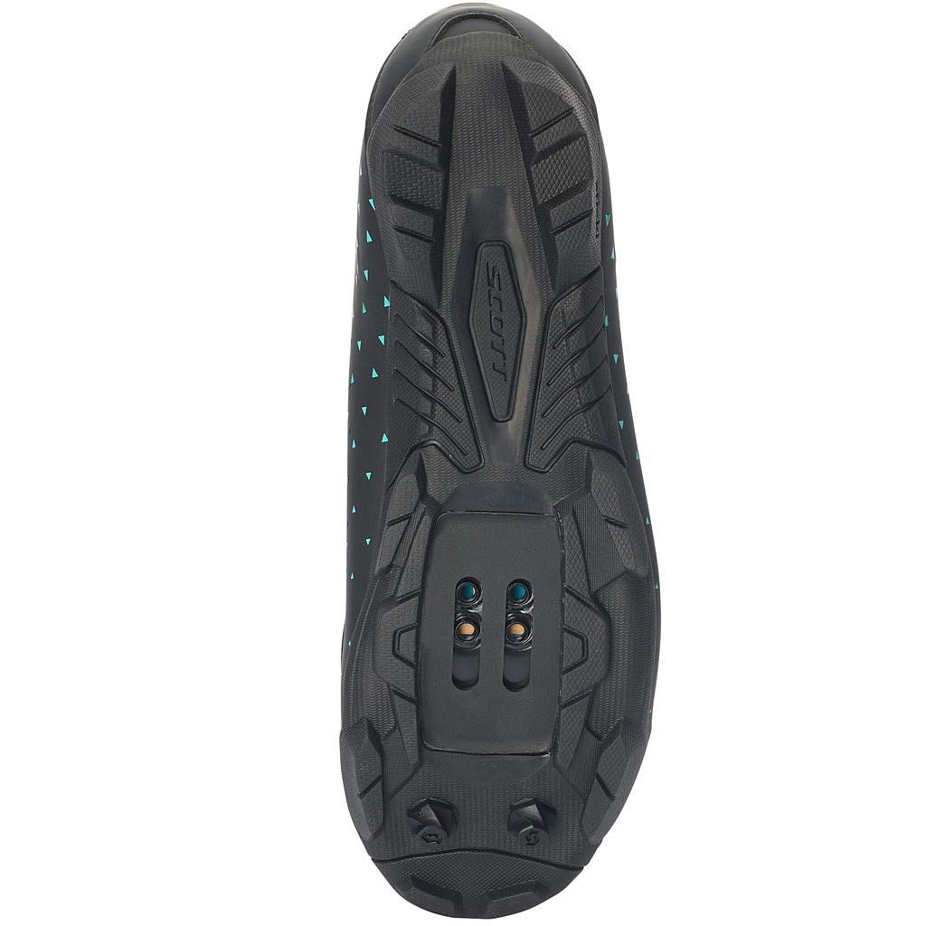 SCOTT MTB Comp BOA Lady Cycling Shoe - Women's Matte Black/Turquoise Blue, 40.0