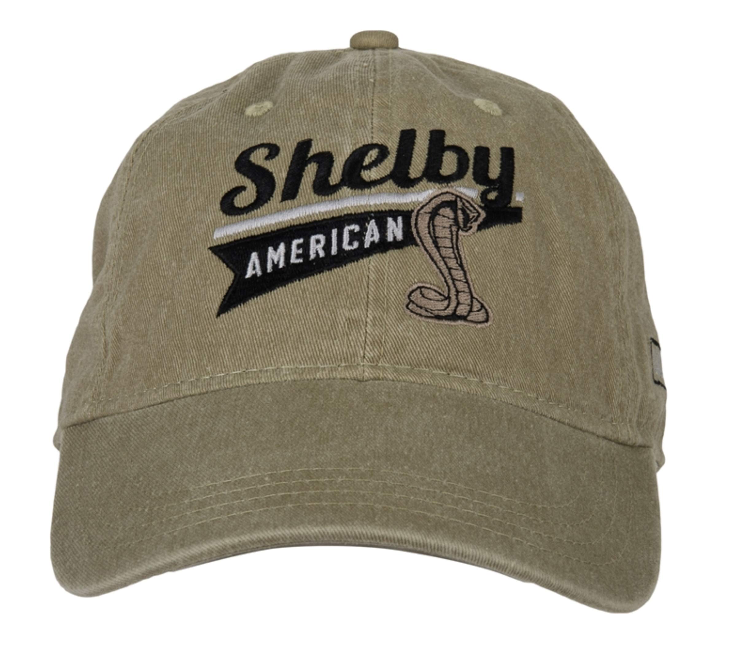 Shelby American Khaki Cap Hat | Officially Licensed Shelby® Product | Adjustable, One-Size Fits All